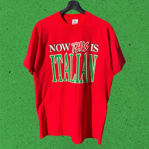 Fruit of the Loom | Shirts | Vintage 9s Italy Nationalities Graphic Tee ...